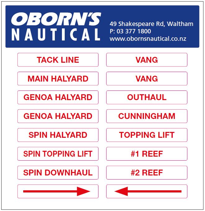 Control Labels - Self adhesive – Oborn's Nautical